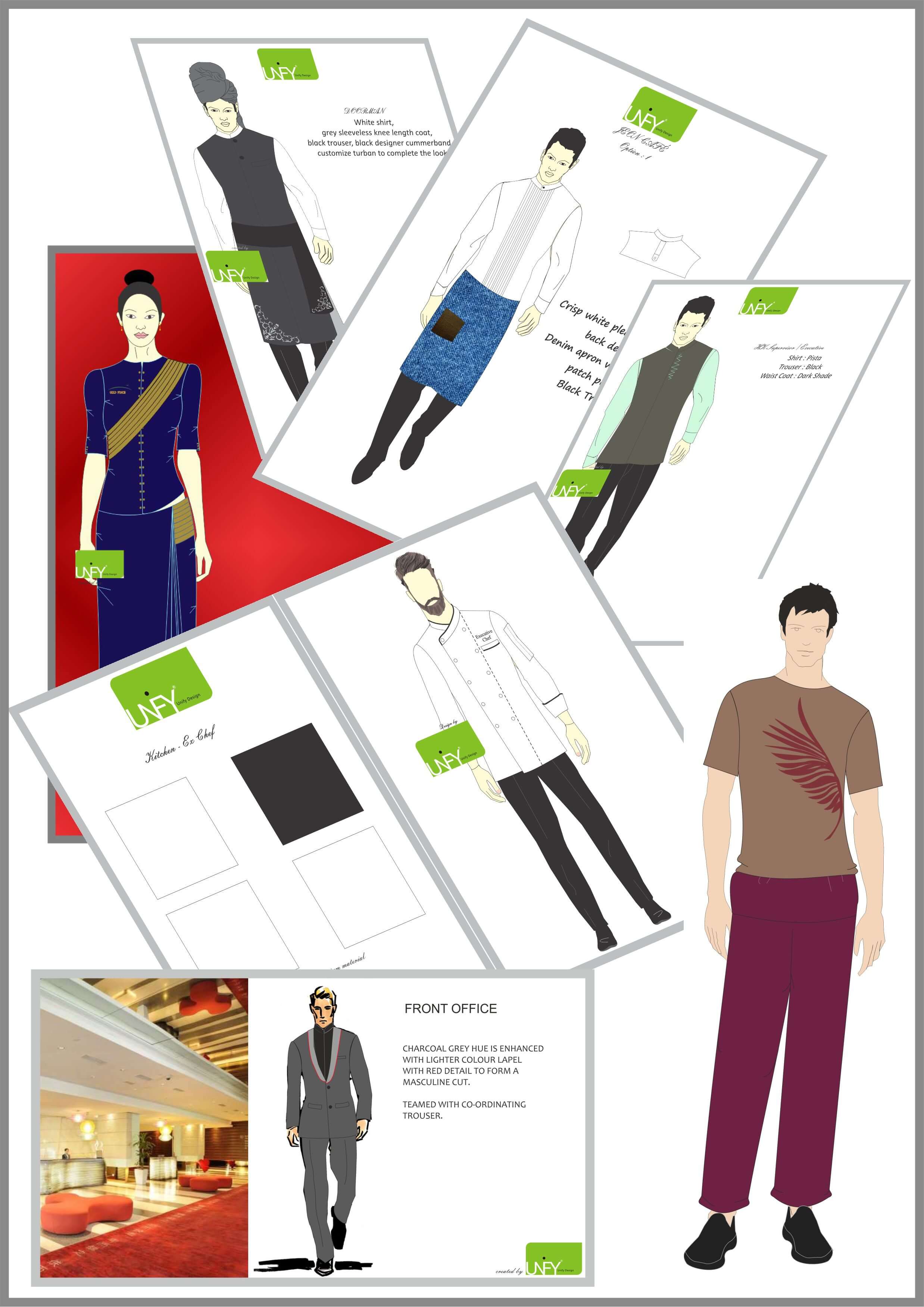 Uniform Design Sketches for Various Industries | unifydesigns.in